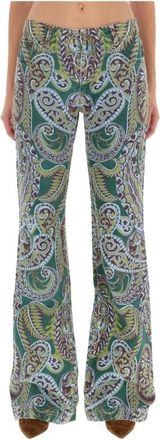 Etro Femme, Pantalons, Multicolore, Taille: W26 Pantalon &Eacute;vas&eacute; &agrave; Imprim&eacute; Paisley