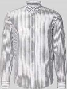 Only & Sons Regular Fit Freizeithemd aus Leinen-Baumwoll-Mix Modell CAIDEN