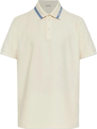 Moncler Homme, Tops, Blanc, Taille: XL Polo logo