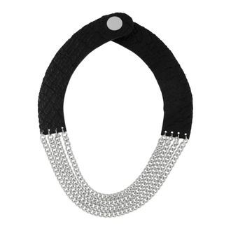Dansk Copenhagen Luxuri&ouml;se Multi-Link-Lederkette - - Accessories - Damen - Schwarzk - ONE SIZE