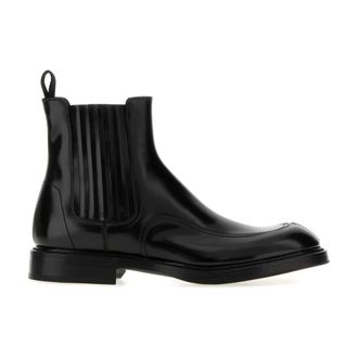 Dolce & Gabbana Stiefeletten aus Leder - - Shoes - Herren - Schwarzk - 43 EU