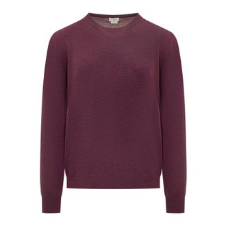 Etro Wollpullover mit gesticktem Logo - - Knitwear - Herren - Rot - S