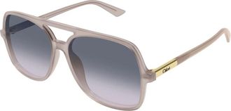 Chlo&eacute; Aviator Sonnenbrille - - Accessories - unisex - Beige - 57 MM