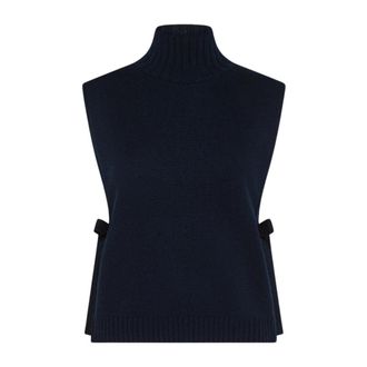 Seventy Weste mit Schn&uuml;rung - - Knitwear - Damen - Blau - S