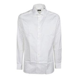 Ermenegildo Zegna Klassisches Langarmhemd - - Shirts - Herren - Wei&szlig; - M