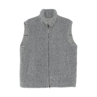 Herno Weste mit Stehkragen und durchgehendem Rei&szlig;verschluss - - Jackets - Herren - Grau - 2XL