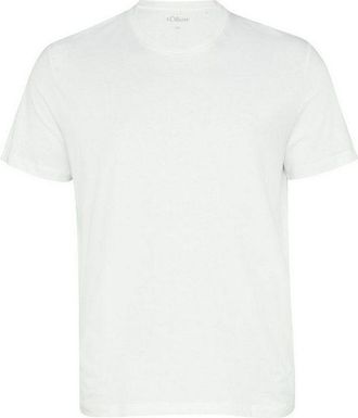 s.Oliver T-Shirt Big Size Rundhals, kurzarm, dezenter Logo-Aufdruck, im 2er Pack