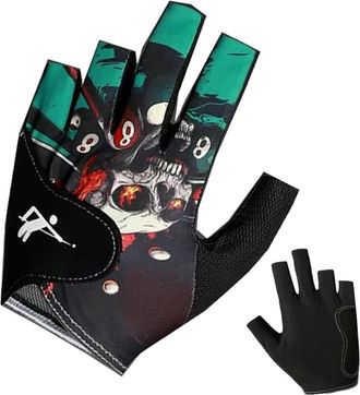 Generico Mitten Pool-Handschuhe, Billardhandschuhe f&uuml;r Frauen, Mitten links/rechts, atmungsaktiv, Halbfinger-Handschuhe, bequemer Handschutz f&uuml;r aktive Arbeit