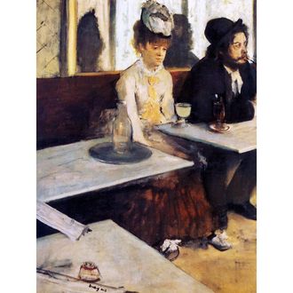 Wee Blue Coo Edgar Degas The Absinthe Drinker 1876 Old Master Painting Art Print Poster Wall Decor Kunstdruck Poster Wand-Dekor-12X16 Zoll