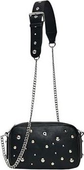 Gaudì Sac crossbody en simili cuir botté avec clous, logo GJ et bandoulière avec chaîne