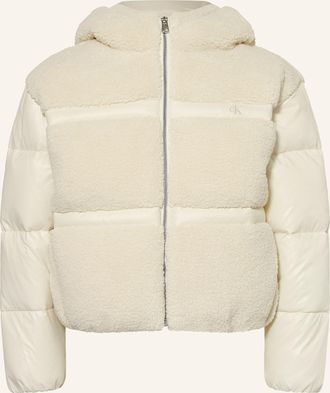 Calvin Klein Steppjacke Mit Teddyfell grau