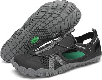 Saguaro Sandales de Trekking pour Hommes à Bout Fermé Sandales de Randonnée Antidérapantes Respirantes Chaussures Extérieures pour Pieds Nus, Noir 44 EU