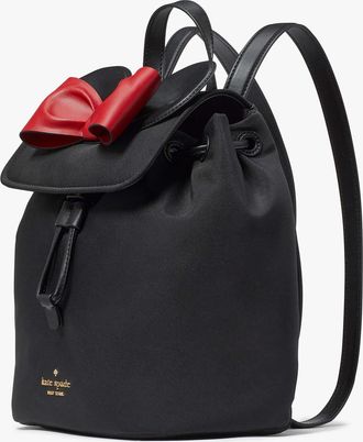 Kate Spade New York Kate Spade Disney X Kate Spade Minnie 3D-Rucksack Mit Umschlag f&uuml;r Frauen in Schwarz Mehrfarbig | Nylon