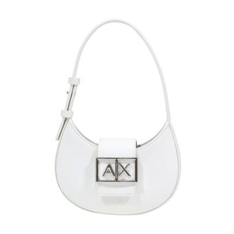 A|X Armani Exchange Femme, Sacs, Blanc, Taille: ONE Size Sac &agrave; main en polyester avec finition d&eacute;taill&eacute;e
