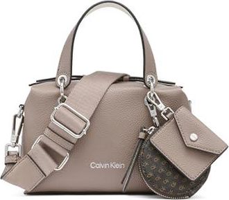 Calvin Klein Cali Mini Satchel Crossbody, Femmes, Cocoa/Cherub White, Taille Unique