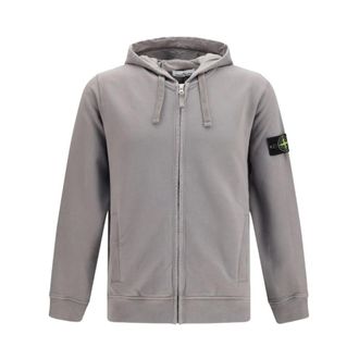 Stone Island Kapuzen-Sweatshirt mit Rei&szlig;verschluss - - Sweatshirts & Hoodies - Herren - Grau - 2XL