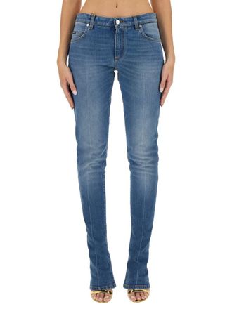 Dolce & Gabbana Skinny Fit Cotton Denim Jeans - Blue