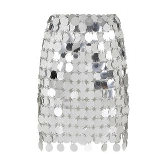 Paco Rabanne Metallic Minirock - - Skirts - Damen - Grau - XS