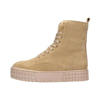 Hip Beige Wildleder Stiefeletten mit Plateausohle - - Shoes - Damen - Beige - 41 EU
