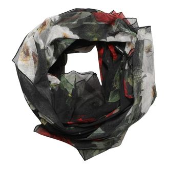 Dolce & Gabbana Floraler Baumwollschal Stola Schal - - Accessories - Damen - Mehrfarbig - ONE SIZE