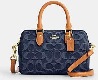 Coach Rowan Mini-Umh&auml;ngetasche Aus Signature-Denim