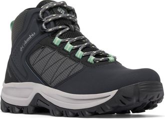 Columbia Damen Transverse Hike Waterproof Wanderstiefel, Black/Sage Leaf, 39.5 EU Weit