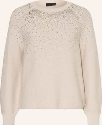 Monari Monari Pullover Mit Schmucksteinen weiss