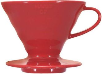 Hario Hario VDC-02R V60 Kaffeefilterhalter Porzellan- Gr&ouml;&szlig;e 02/1-4 Tassen, rot