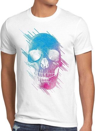 style3 T-Shirt Neon Skull totenkopf schädel rocker hipster tattoo festival punk