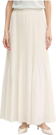 Twinset Plissierter Cr&ecirc;pe de Chine Maxirock - - Skirts - Damen - Beige - M