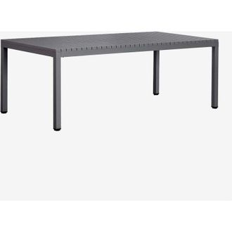 Sklum Rechteckiger Esstisch aus Aluminium (210x100 cm) Marti Grau Graphit
