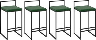 Generic Barhocker, Tresenhocker, Samt-Barst&uuml;hle mit Metallr&uuml;ckenlehne und Fu&szlig;st&uuml;tze, K&uuml;cheninsel-Tresenhocker