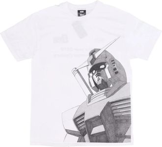 HUF Gundam Wei&szlig;es T-Shirt Kurzarm - - Tops - Herren - Wei&szlig; - S