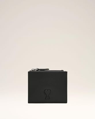 Ami Portefeuille Pli&eacute; Voulez-Vous Noir en Cuir De Vachette Noir - TU - Unisex