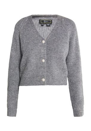 Faina Strickjacke Damen Grau Melange Silber