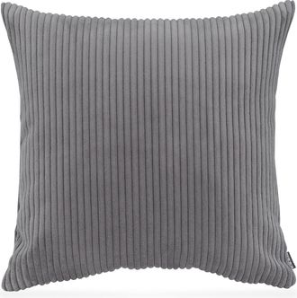 H.O.C.K. Corduroy Cord Kissen inkl. F&uuml;llung Gr&ouml;&szlig;en (50x50cm, Grau)