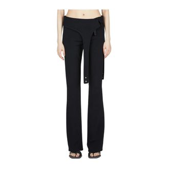 Courr&egrave;ges Diving Crepe Hose - - Trousers - Damen - Schwarzk - 2XS