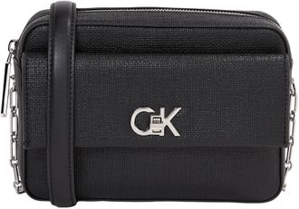 Calvin Klein Damen Crossbody Bag Tasche mit Tragekette, Schwarz (Ck Black), Einheitsgr&ouml;&szlig;e