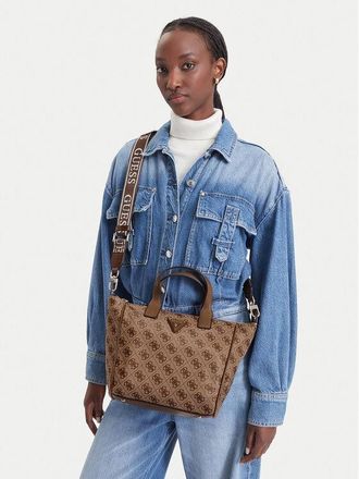 Guess Handtasche Adrian Logo Travel TWNB21 68019 Braun