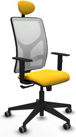 Piqueras y Crespo Drehstuhl f&uuml;r den Schreibtisch, mit 1D-Armlehnen, h&ouml;henverstellbare Lendenwirbelst&uuml;tze und festes Kopfteil, ausgestattet mit 3 Positionen und Schneids