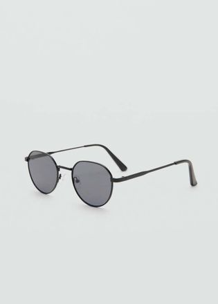 Mango Lunettes de soleil m&eacute;talliques rondes noir - Homme - Taille unique - MANGO MAN