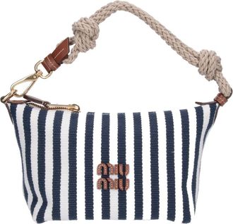 Miu Miu Tasche Aus Baumwolle Und Leder