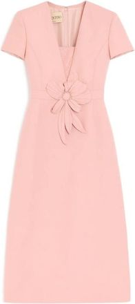 Valentino Embroidered Crepe Couture Dress