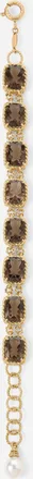Dolce & Gabbana Anna Bracelet In Yellow 18kt Gold With Smoky Quartzes - Frau Armb&auml;nder Gold Onesize