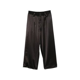 Yohji Yamamoto Drawstring Satin Trousers