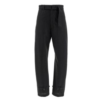 Christophe Lemaire Gerade geschnittene- geschwungene Hose - - Trousers - Damen - Schwarzk - XS