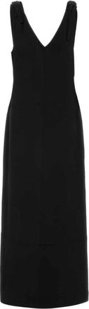 Co Femme, Robes, Noir, Taille: 40 FR Robe Midi Col V