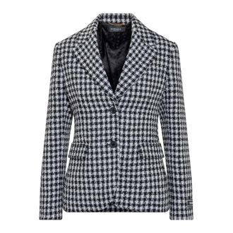 Versace Pied de Poule Blazer - - Jackets - Damen - Schwarzk - S