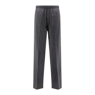 Gucci Feine Woll-Freizeithose mit Webstreifen - - Trousers - Herren - Grau - M