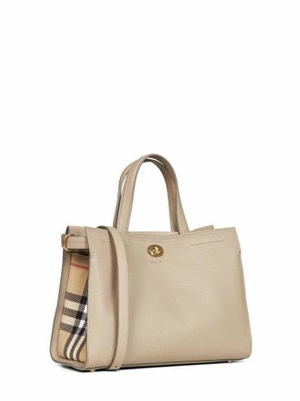 Burberry Cotswolds Calfskin Leather Tote Bag - Beige